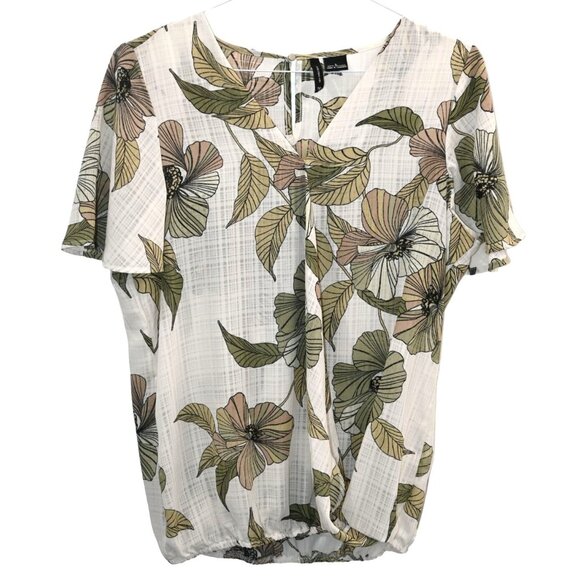 new directions | Tops | New Directions Womens Vneck Short Sleeve Blouse ...